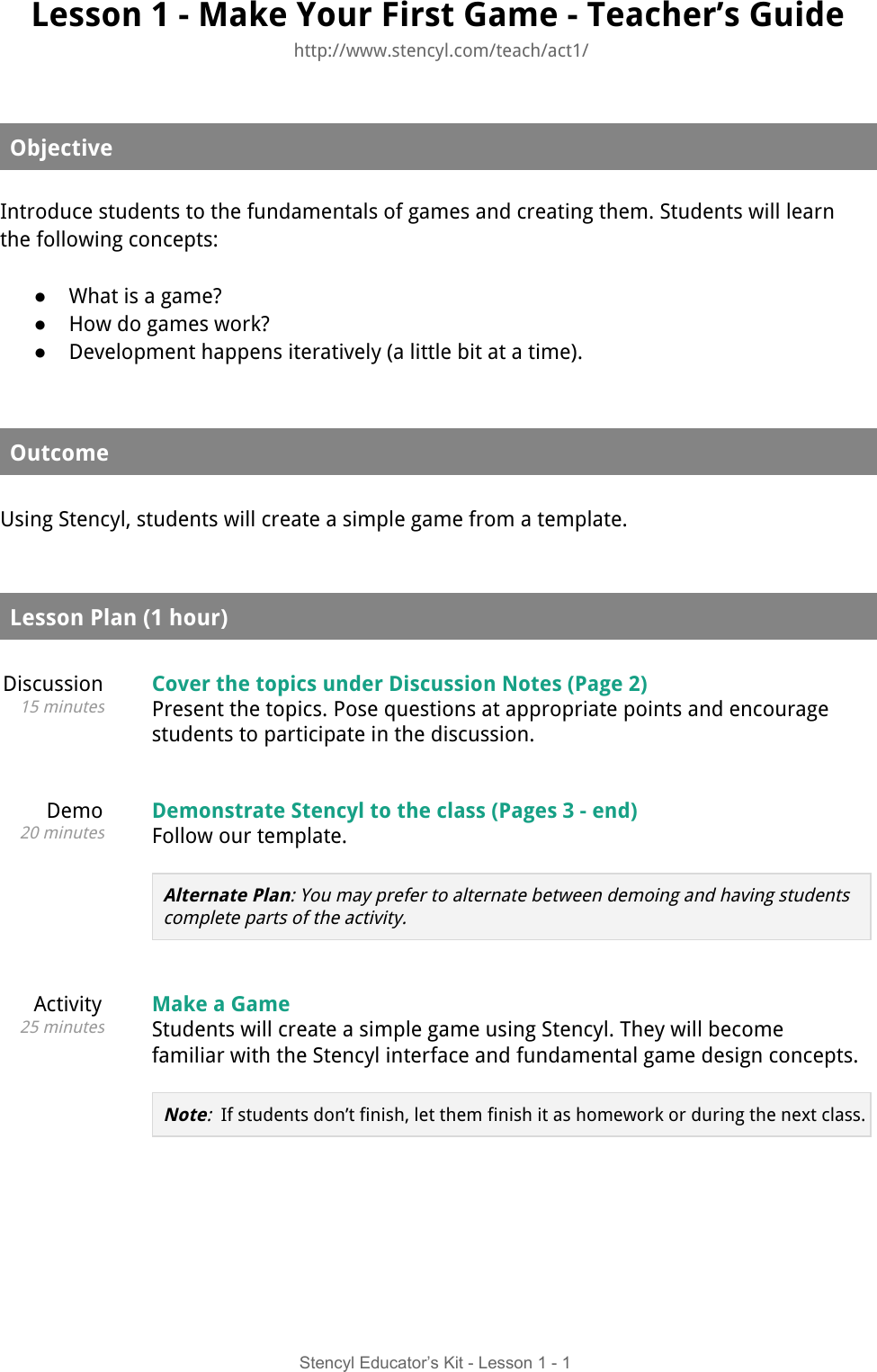 Lesson1 Teachers Guide