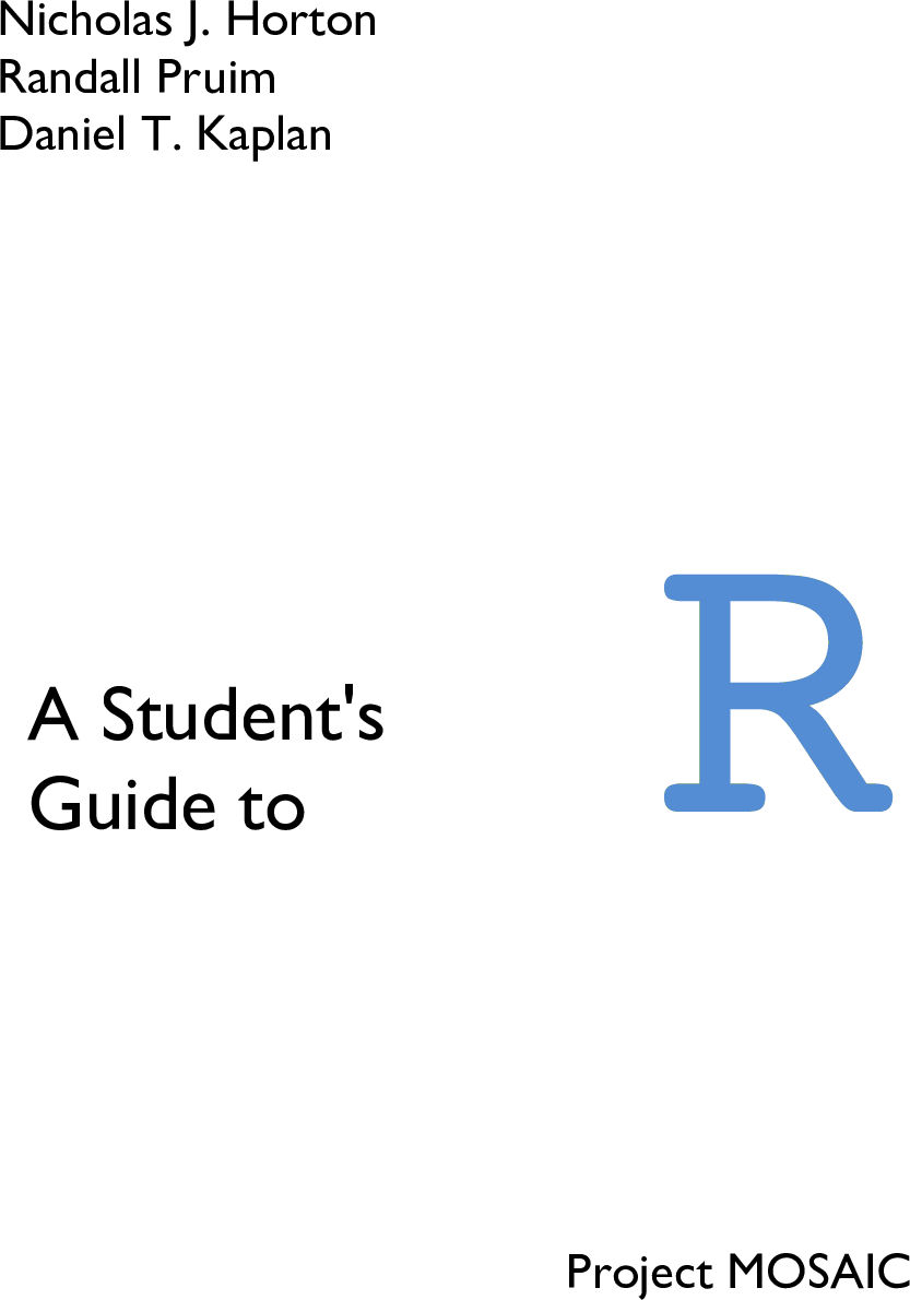 A Student's Guide To R MOSAIC Student