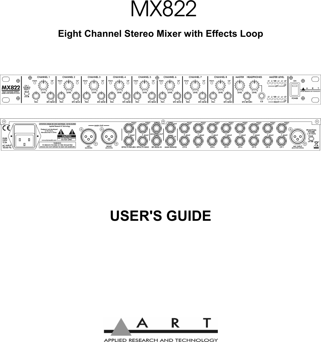 MX822 User's Guide Manual