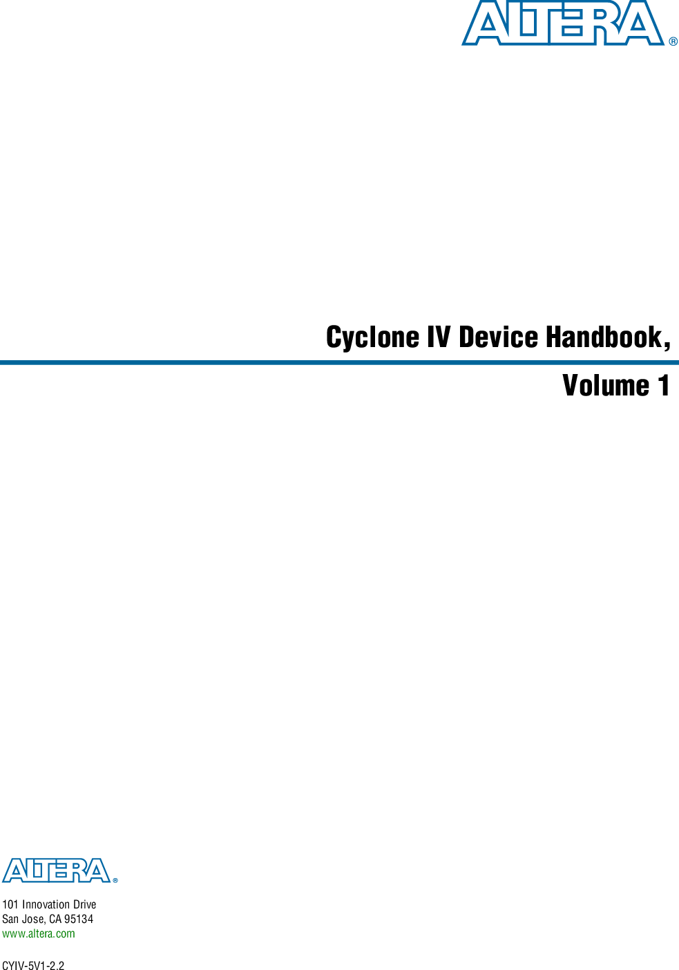 Cyclone IV Device Handbook Manual FPGA 4