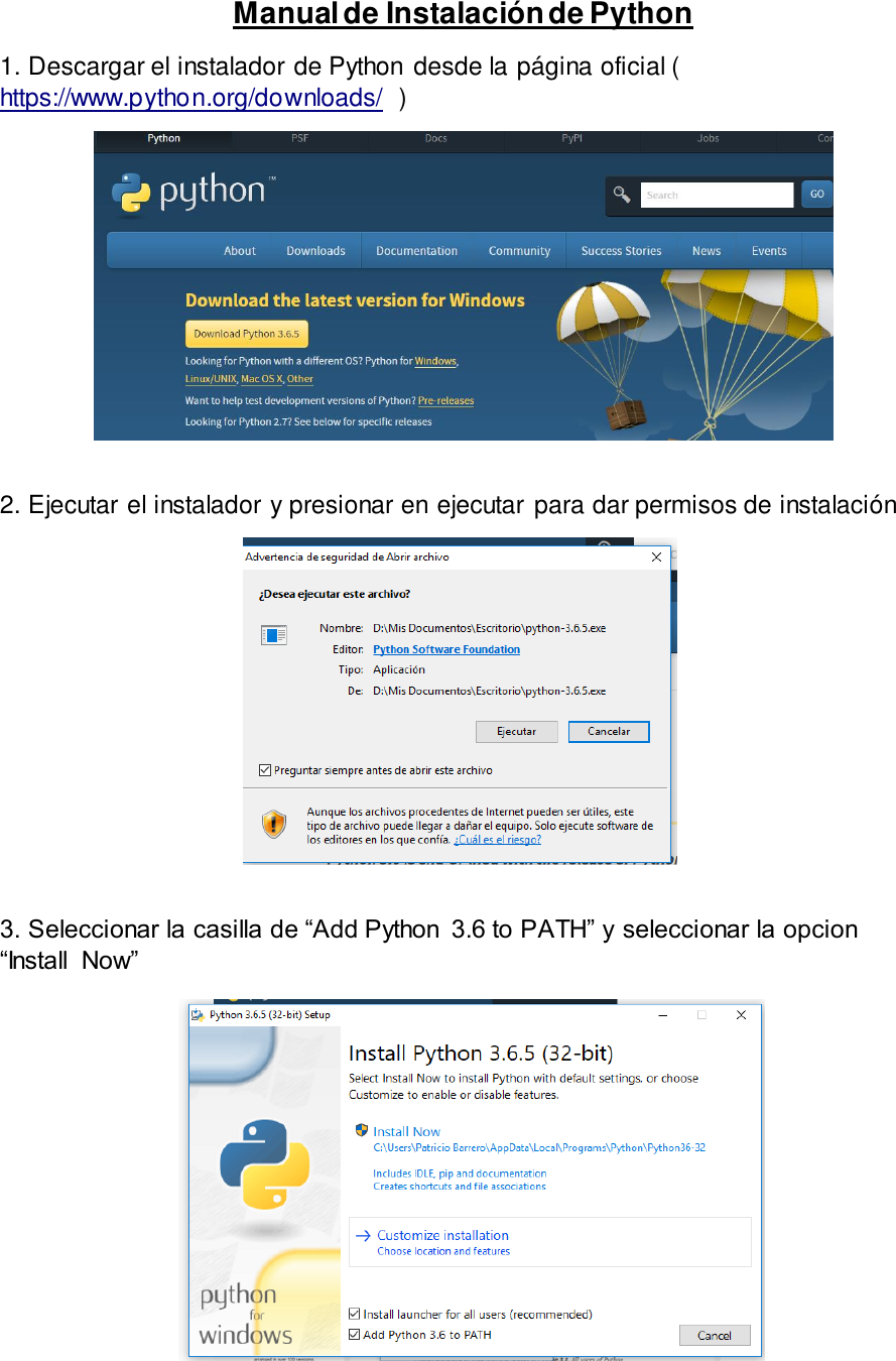 Manual De Instalacion Python