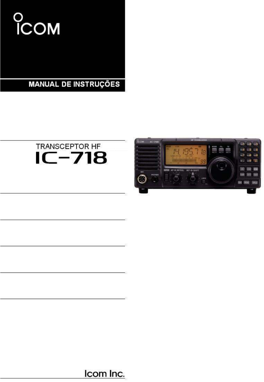 Manual Icom ic 718 Portugues