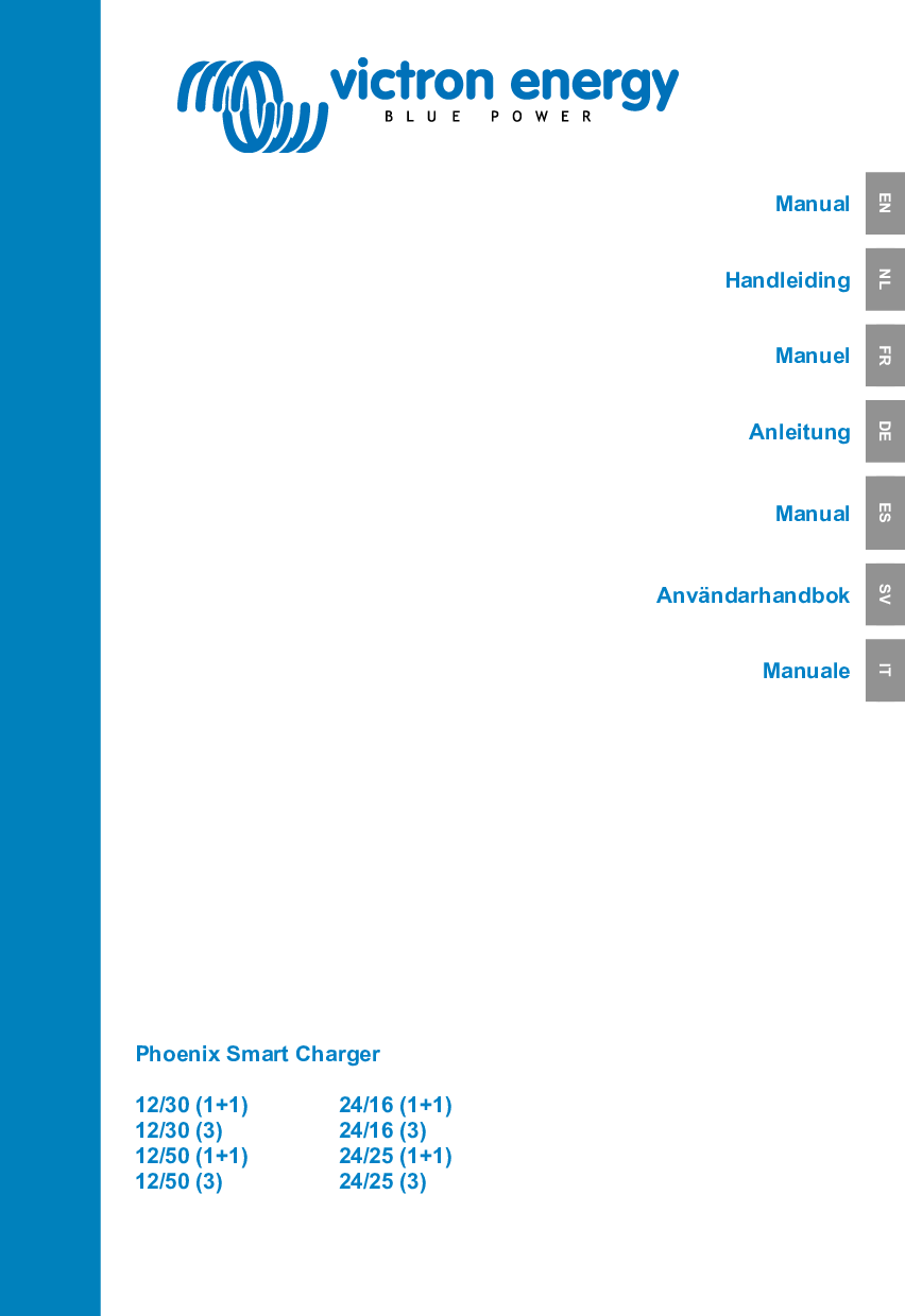 Manual Phoenix Smart Charger EN NL FR DE ES SV IT