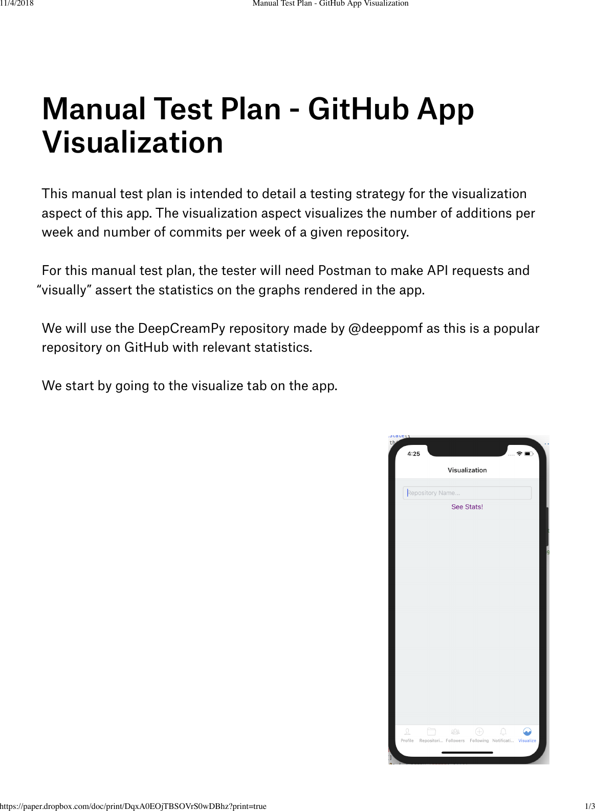 Manual Plan Visualization