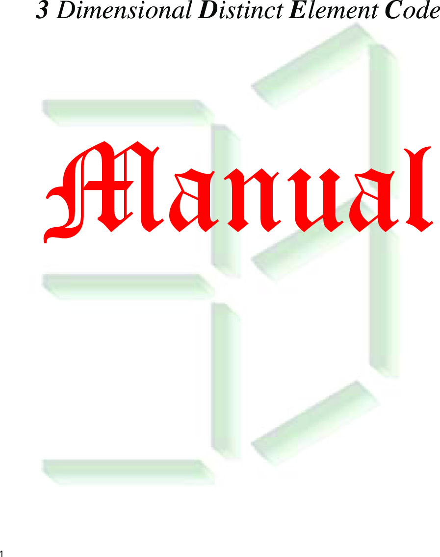 Manual Of 3DEC (V4.10)