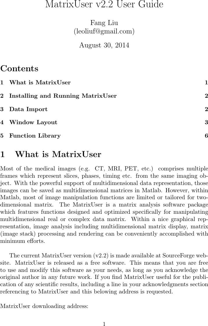 Matrix User Guide