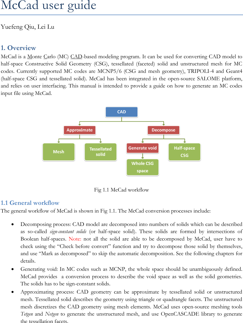 Mc Cad User Guide V0.5.1
