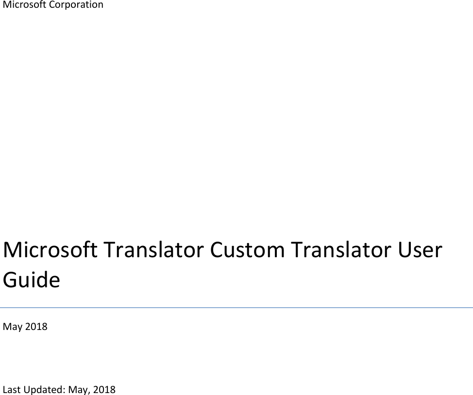 Microsoft Translator Custom User Guide V3