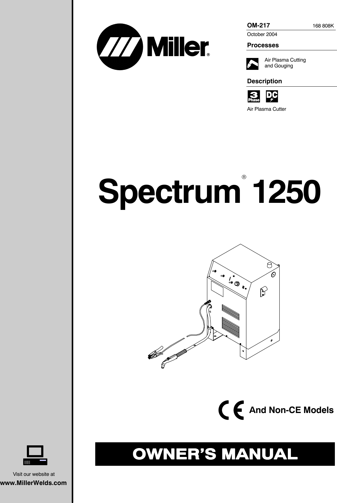 O217k_mil Miller Spectrum 1250 Plasma Cutter