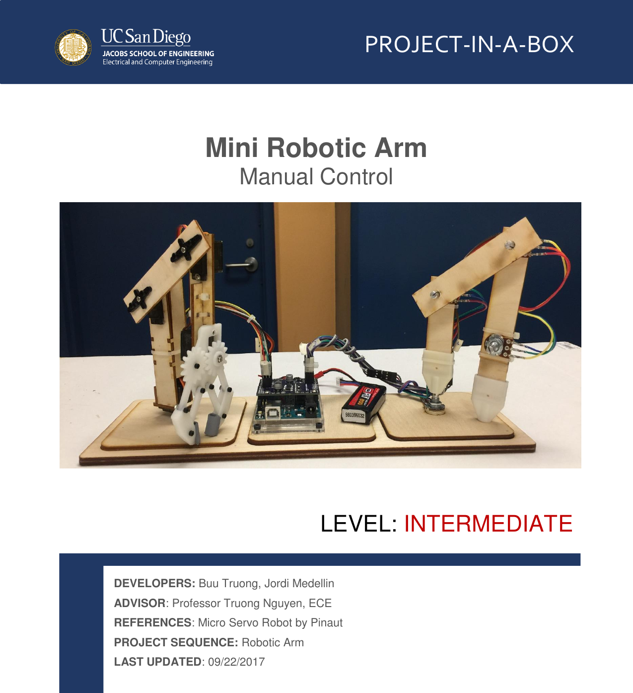 Mini Robotic Arm Manual P2Revision V2