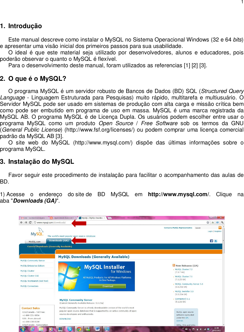 My SQL Manual De Instalação