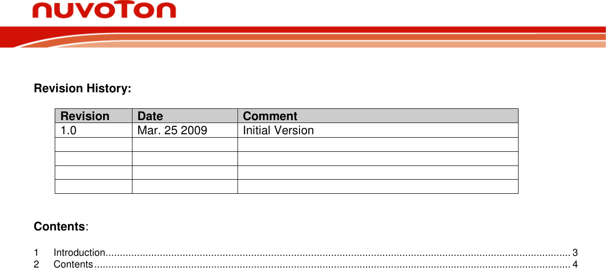 NUC700 UClinux BSP Release Note Nuvoton W90N745 U Clinux