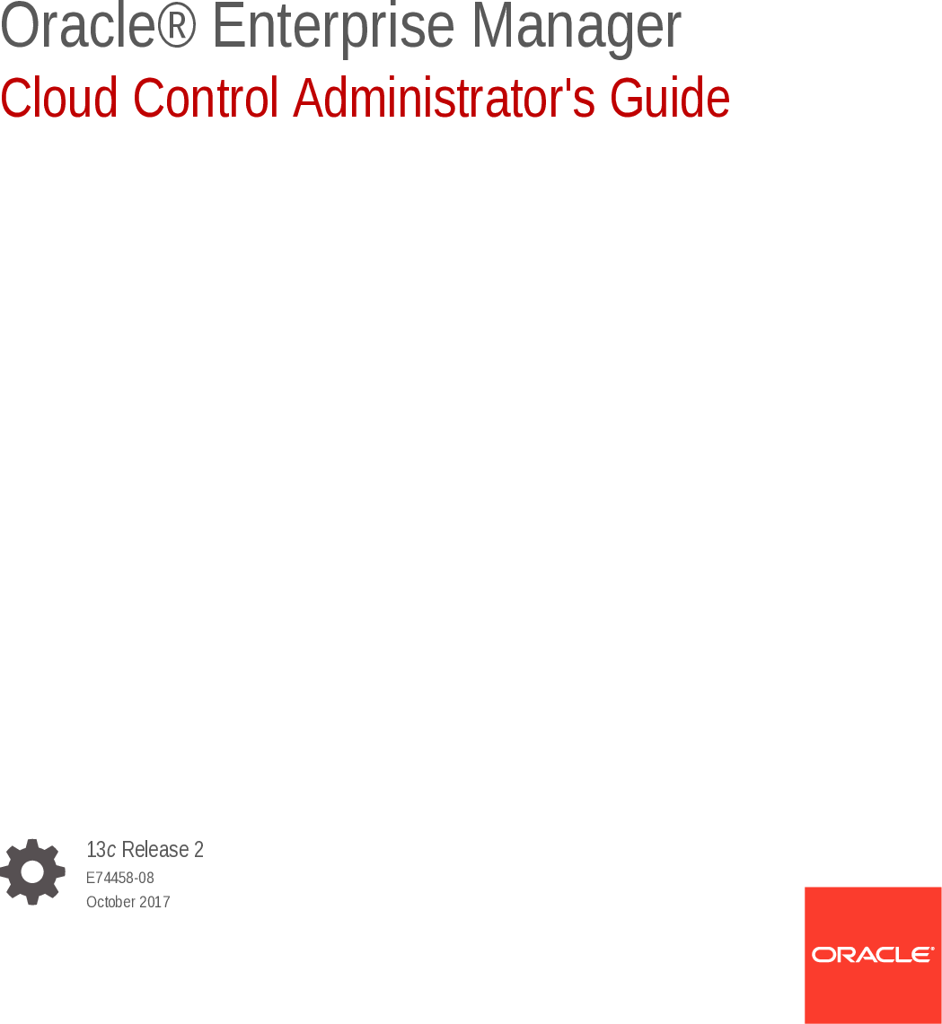 Cloud Control Administrator's Guide OEM 01 PDF 132 Admin