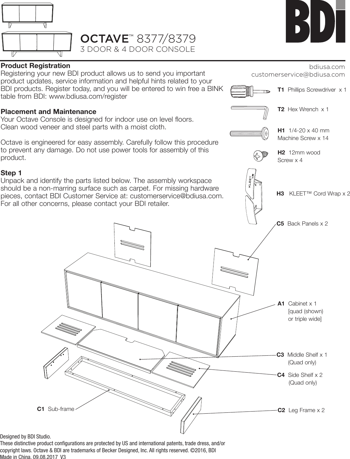 Octave Console Bdi Assembly Instructions