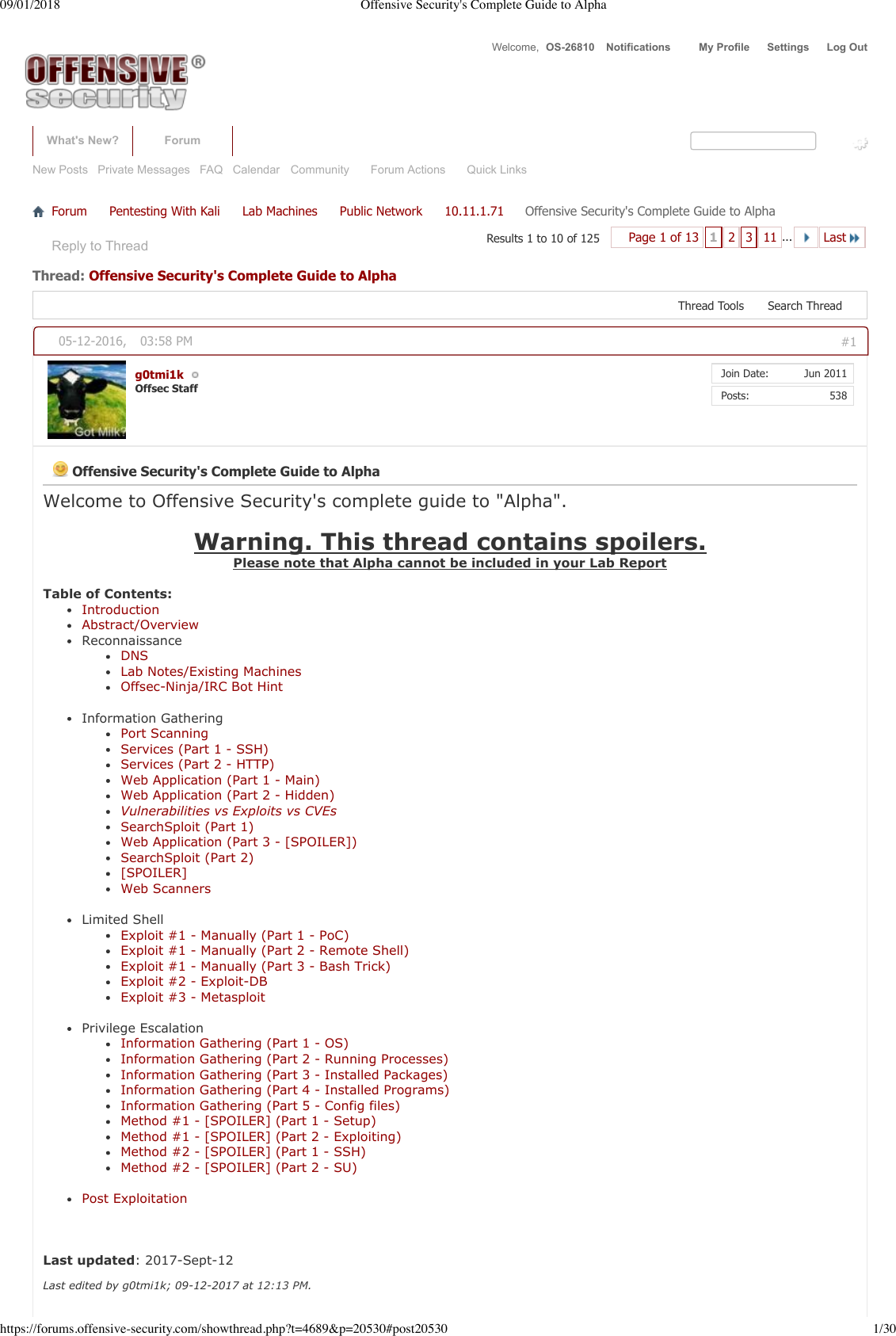 Offensive Security's Guide To Alpha Part1
