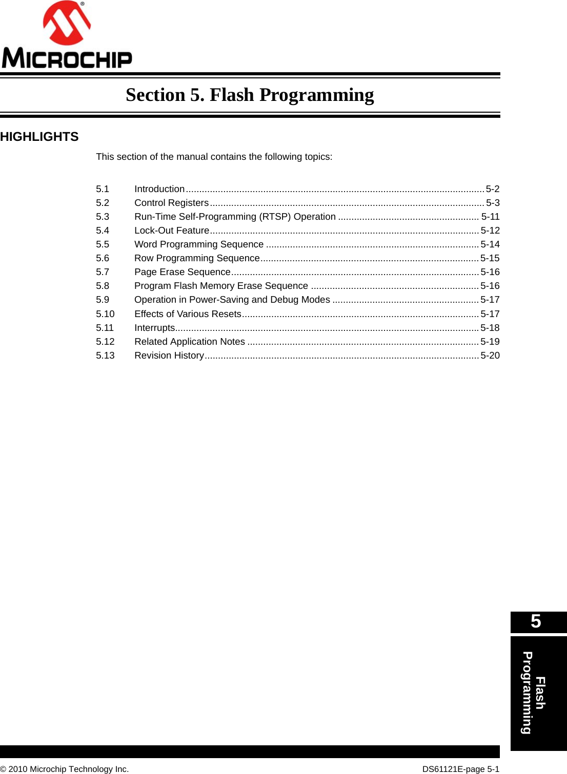 PIC32 Family Reference Manual Section 5. Flash Programming Manual, Sect. 05