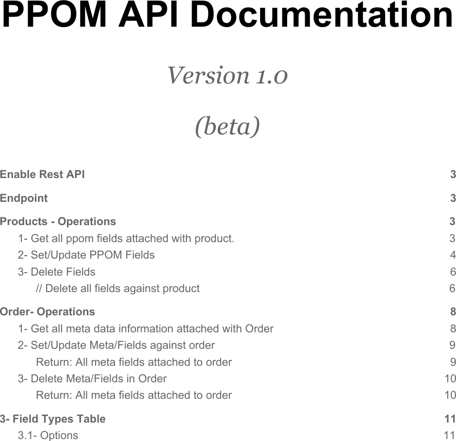 PPOM API Guide