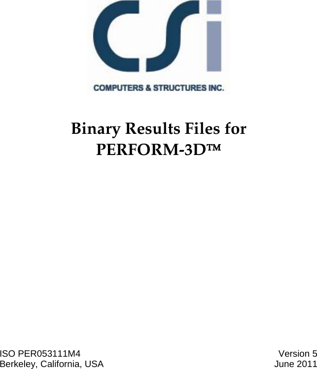 Perform3D Binary Results Files