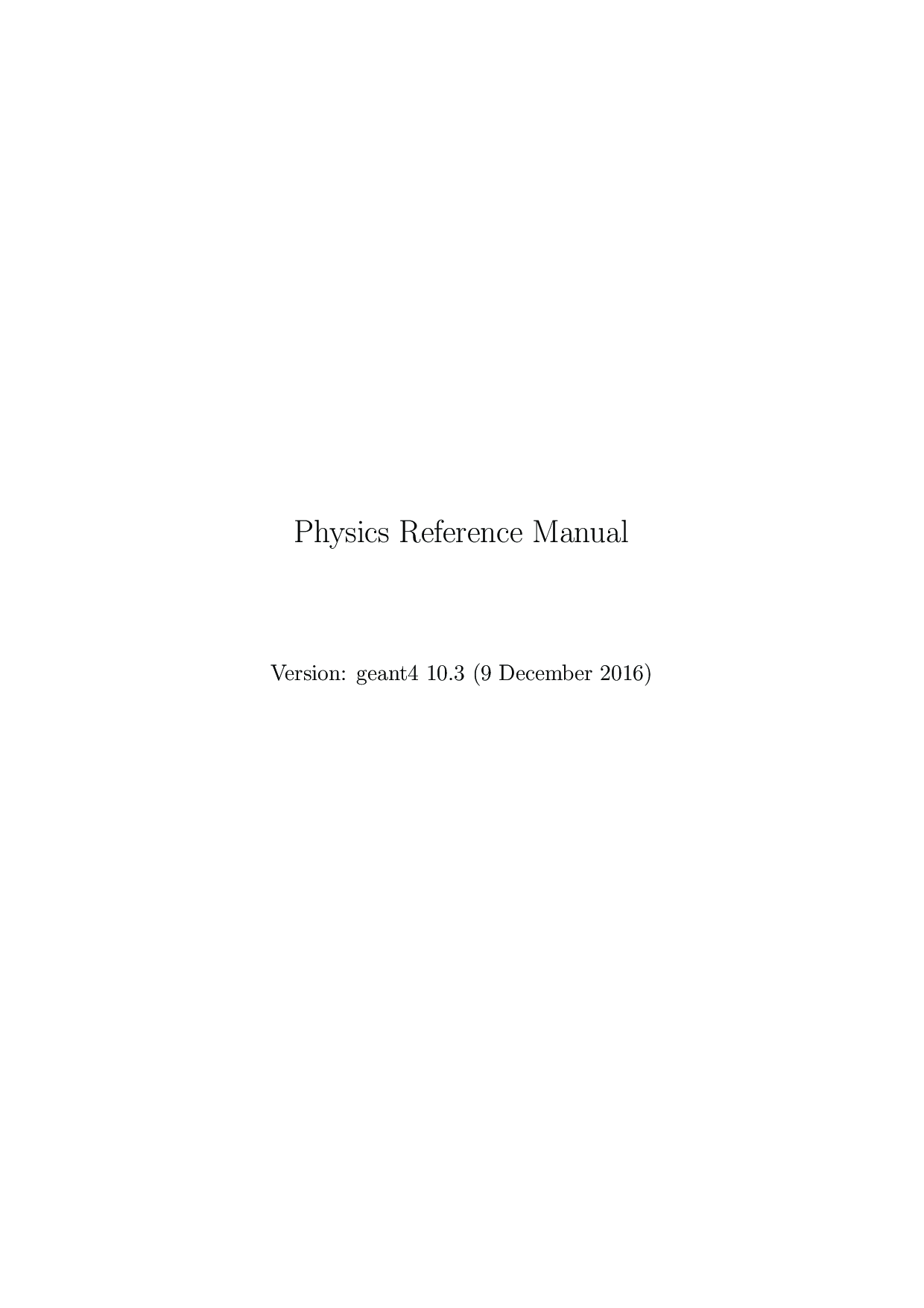 PhysicsReferenceManual.dvi Physics Reference Manual