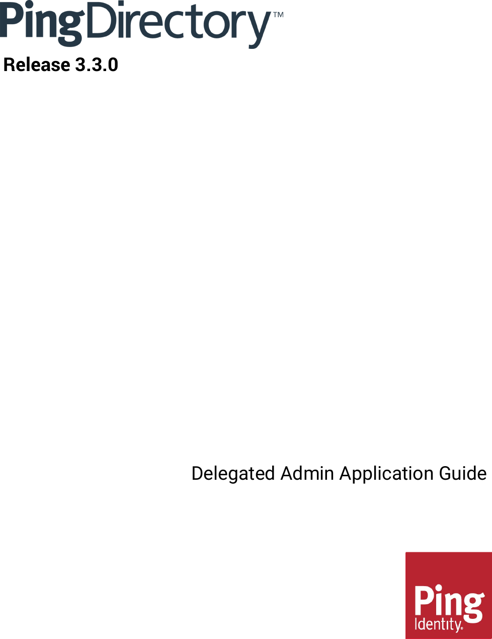 PingDirectory Delegated Admin Application Guide Ping Directory