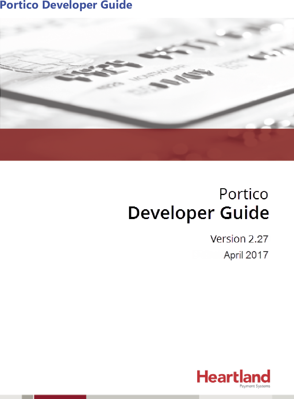 Portico Developer Guide V2.27