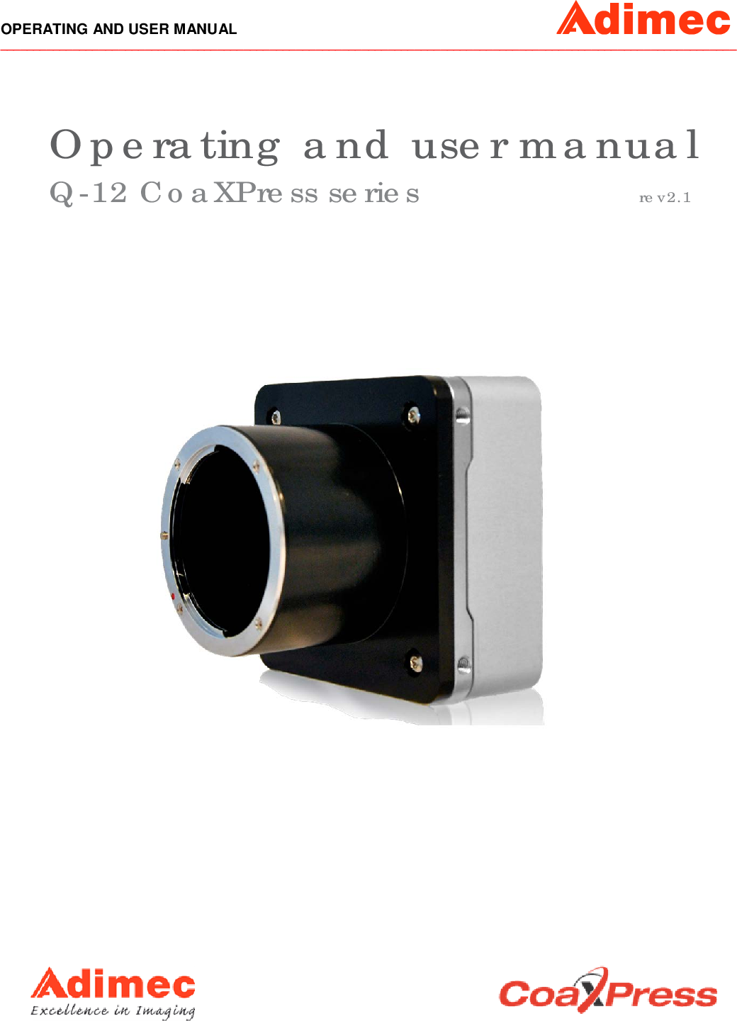 Prelimenary Q 12A180 CXP Series Manual Rev2.1