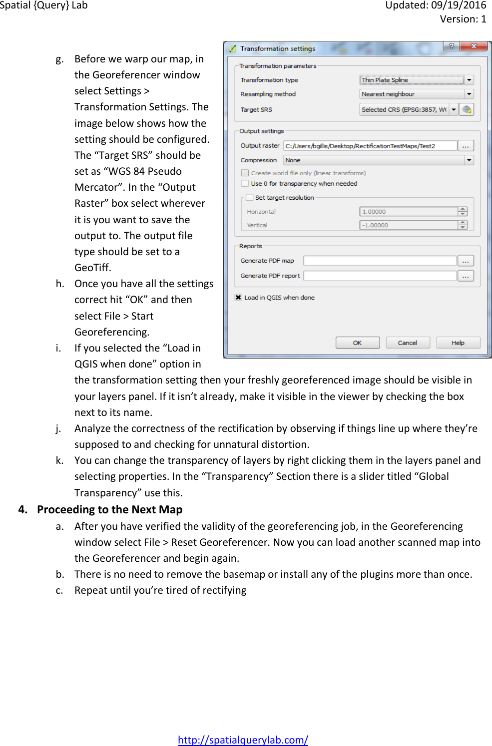 QGIS Georectification Guide