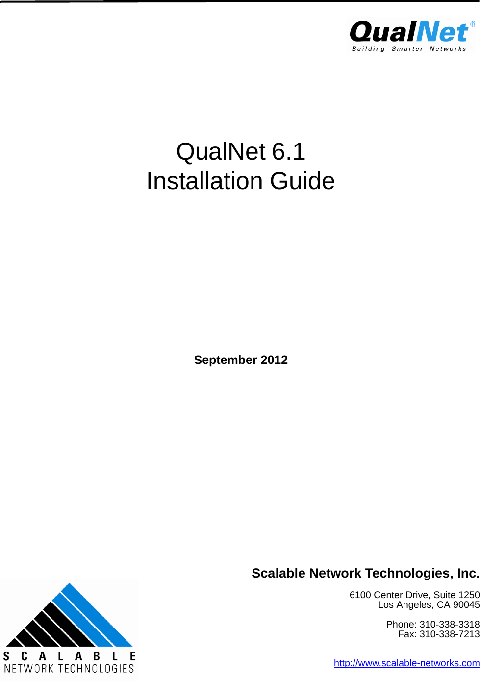 QualNet 6.1 InstallationGuide Qual Net Installation Guide
