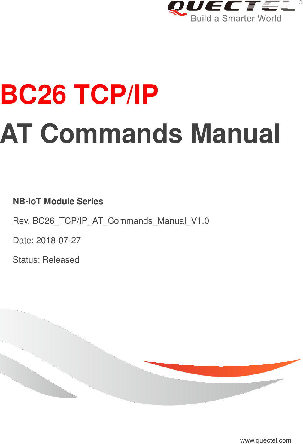 Quectel BC26 TCP(IP) AT Commands Manual V1.0