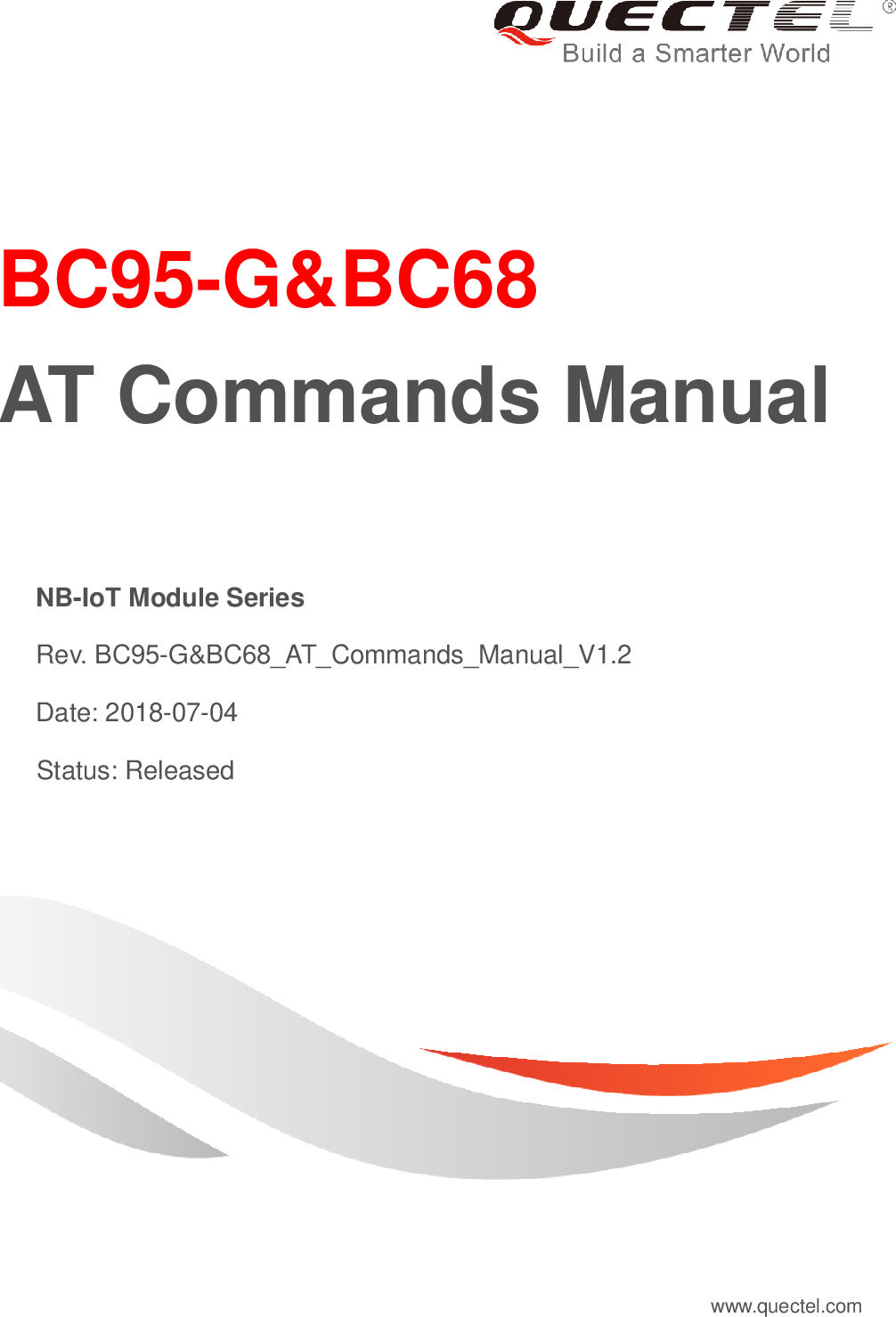 Quectel BC95 G BC68 AT Commands Manual V1.2