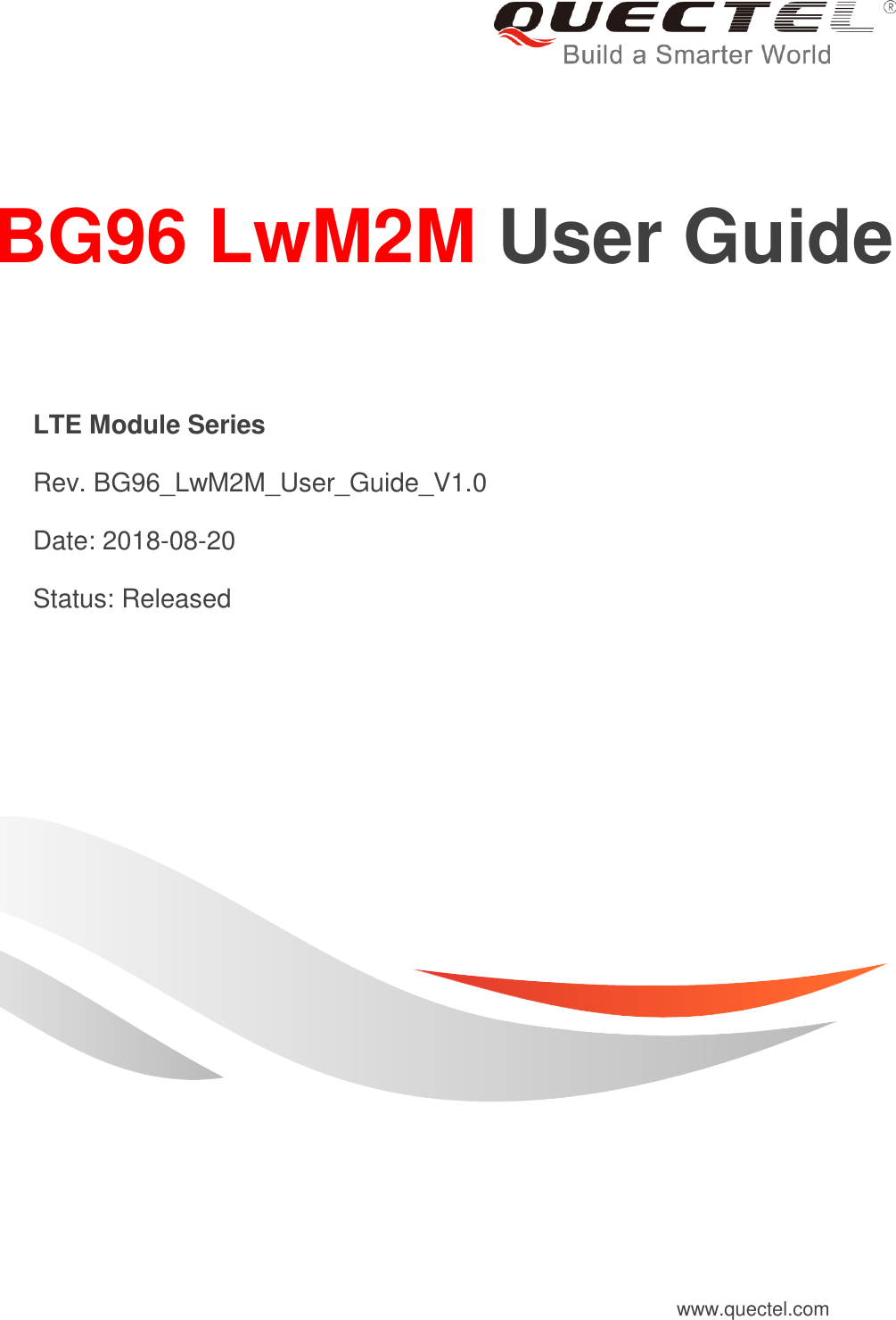 Quectel BG96 Lw M2M User Guide V1.0