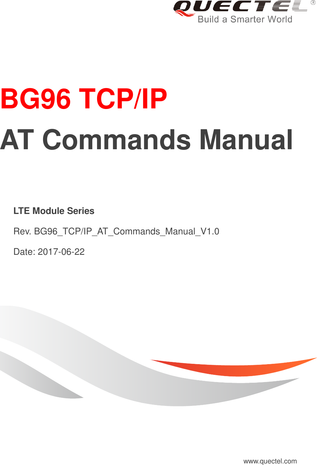 Quectel BG96 TCPIP AT Commands Manual V1.0