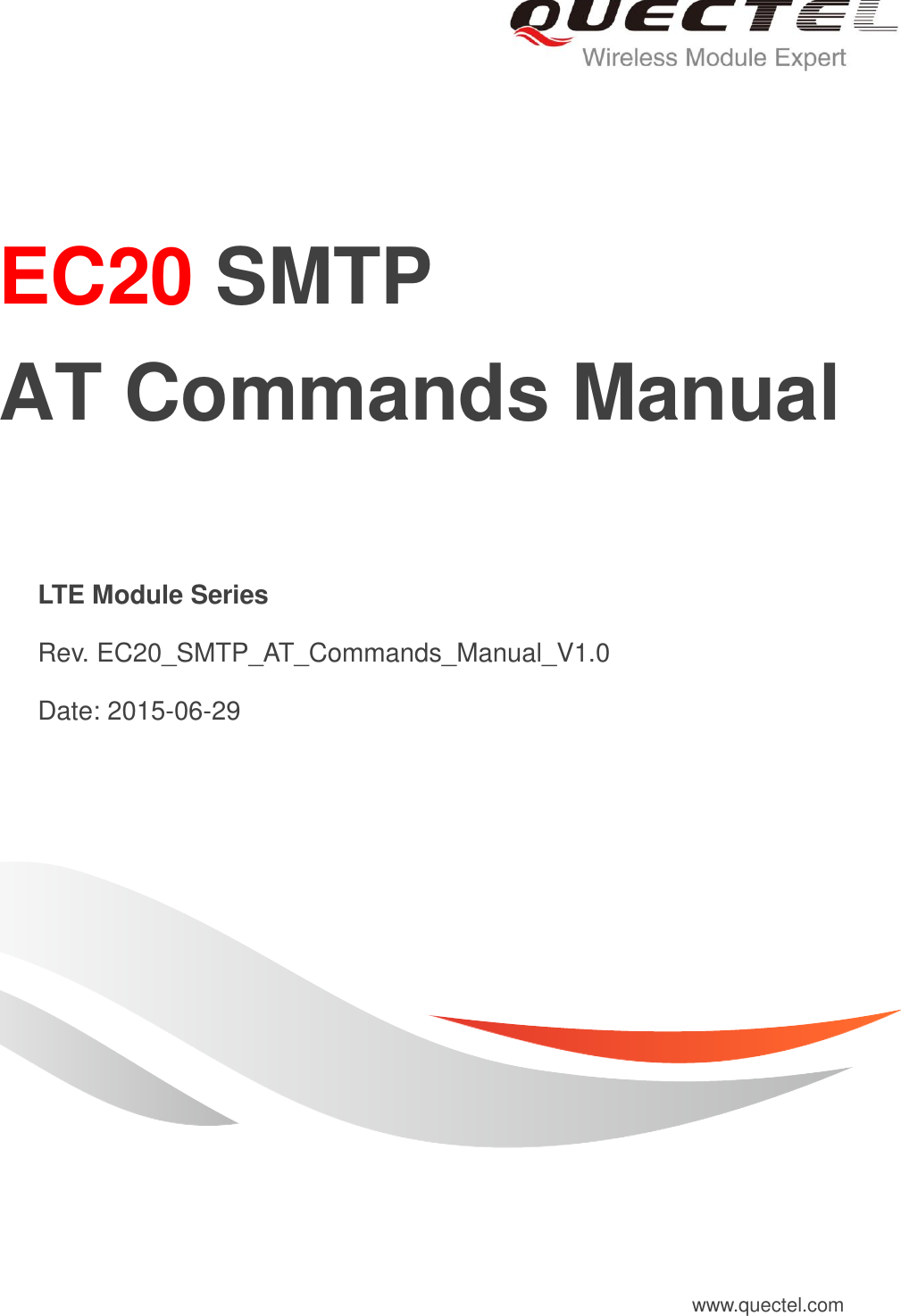 Quectel EC20 SMTP AT Commands Manual V1.0