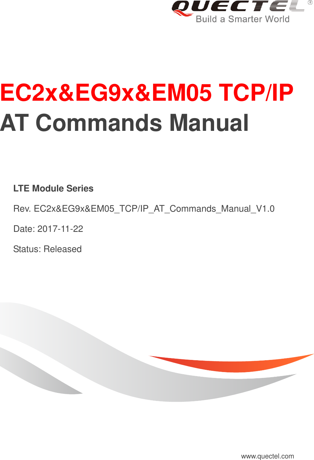 Quectel EC2x&EG9x&EM05 TCP(IP) AT Commands Manual V1.0