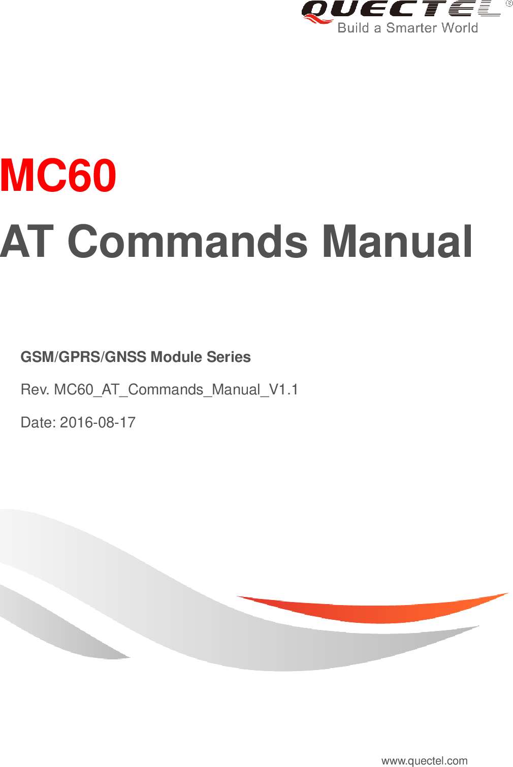 Quectel MC60 AT Commands Manual V1.1