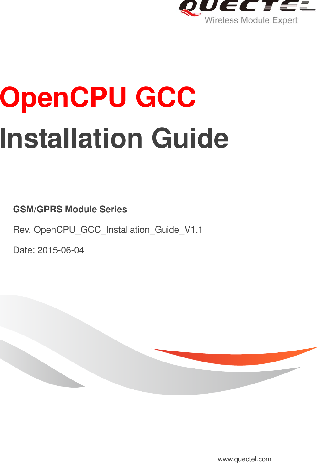 Quectel Open CPU GCC Installation Guide V1.1