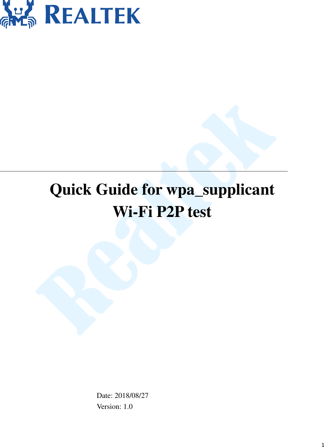 Quick Start Guide For Wpa Supplicant Wi Fi P2P
