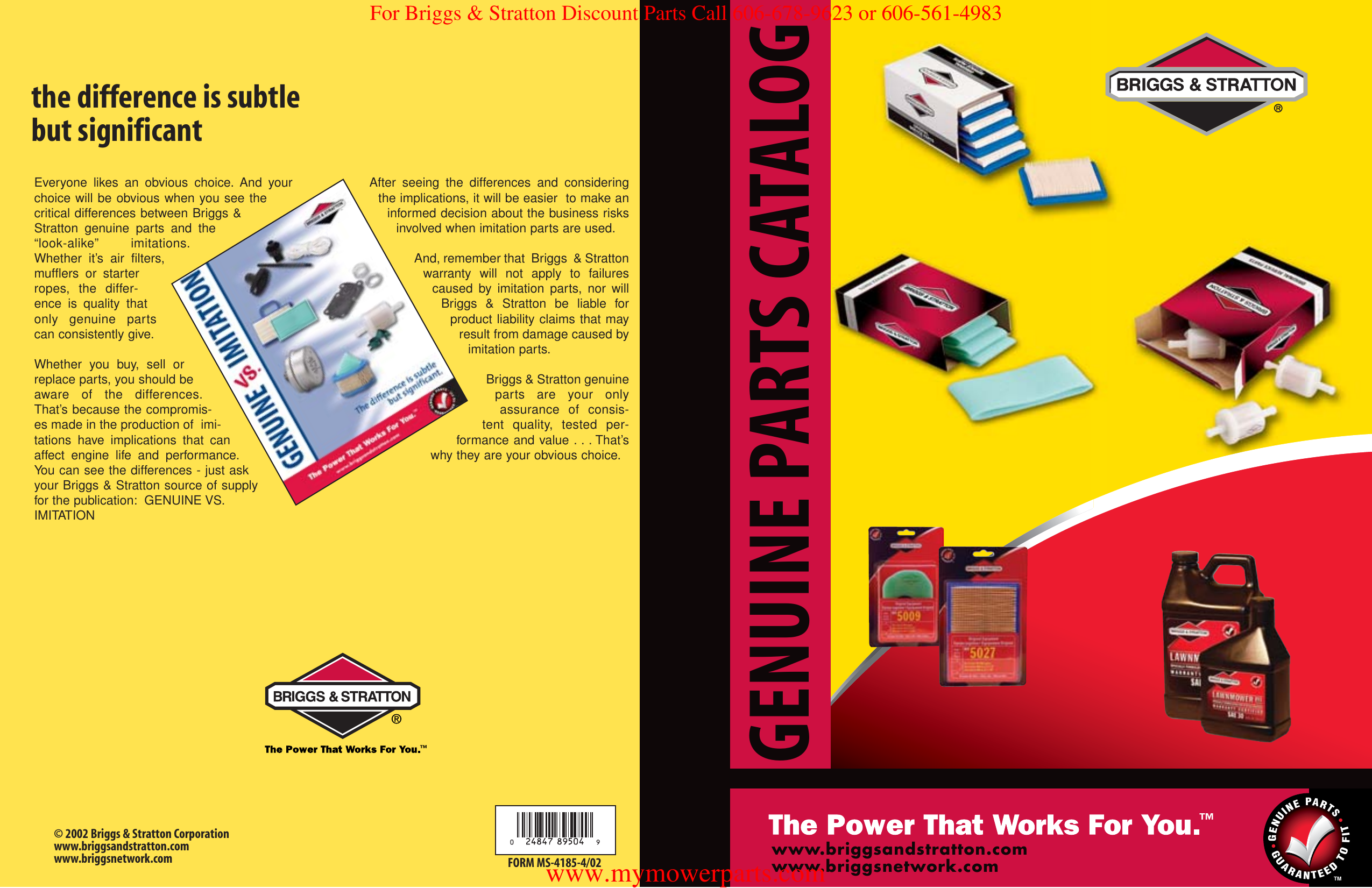 INTRO !! Quick Referance Catalog 04 2002 MS4185