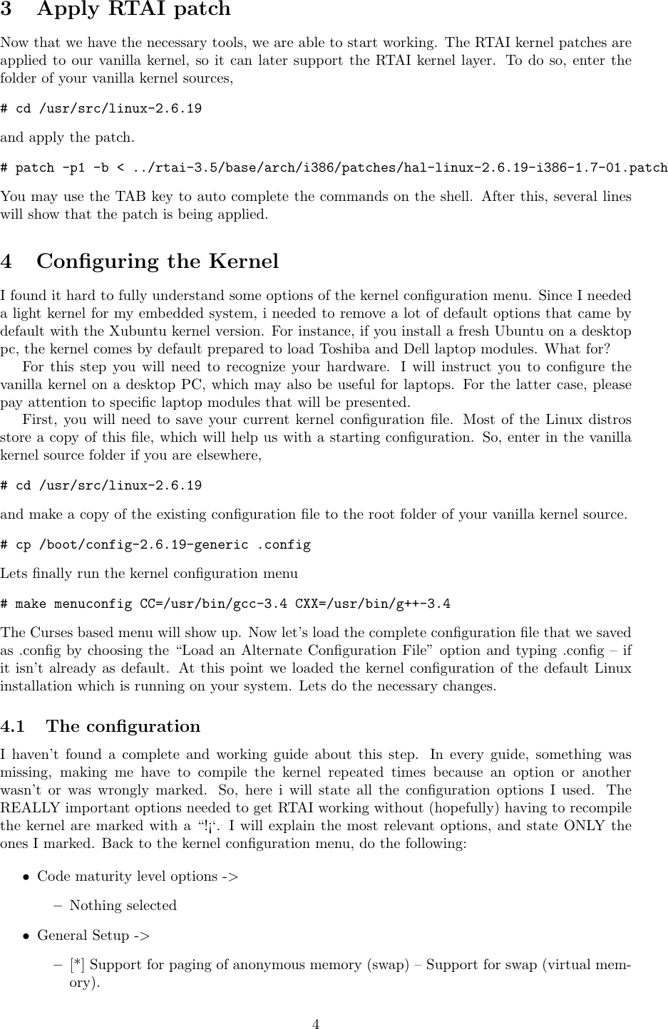 RTAI Installation Guide