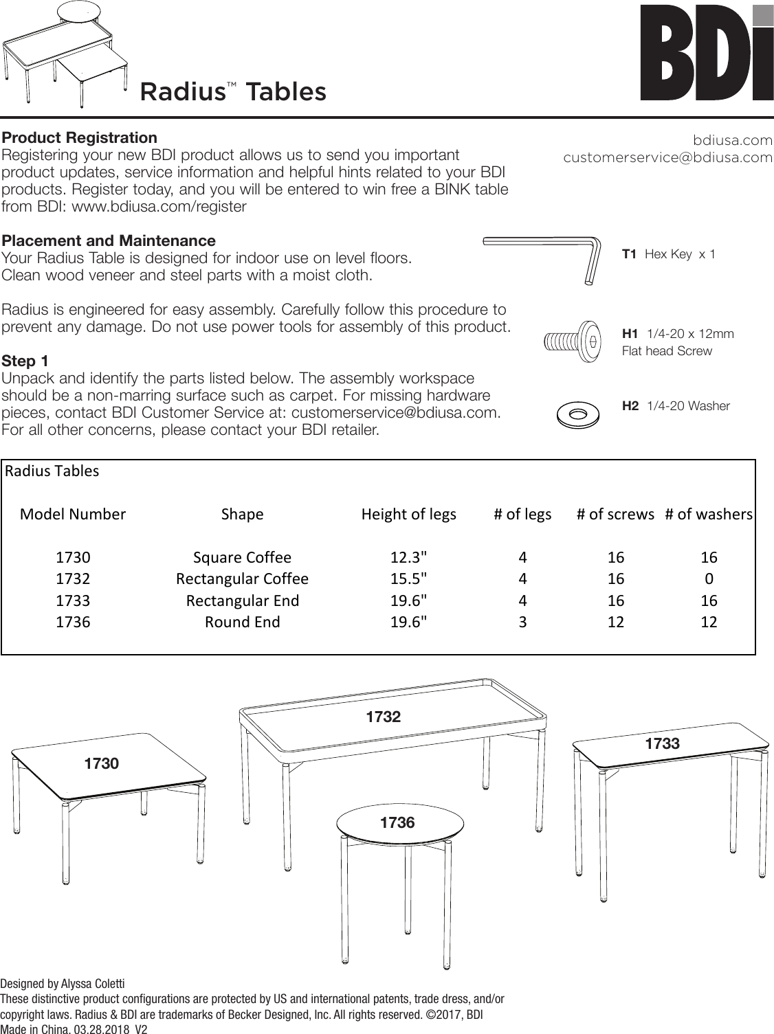 Radius Tables Bdi Assembly Instructions 03282018v2