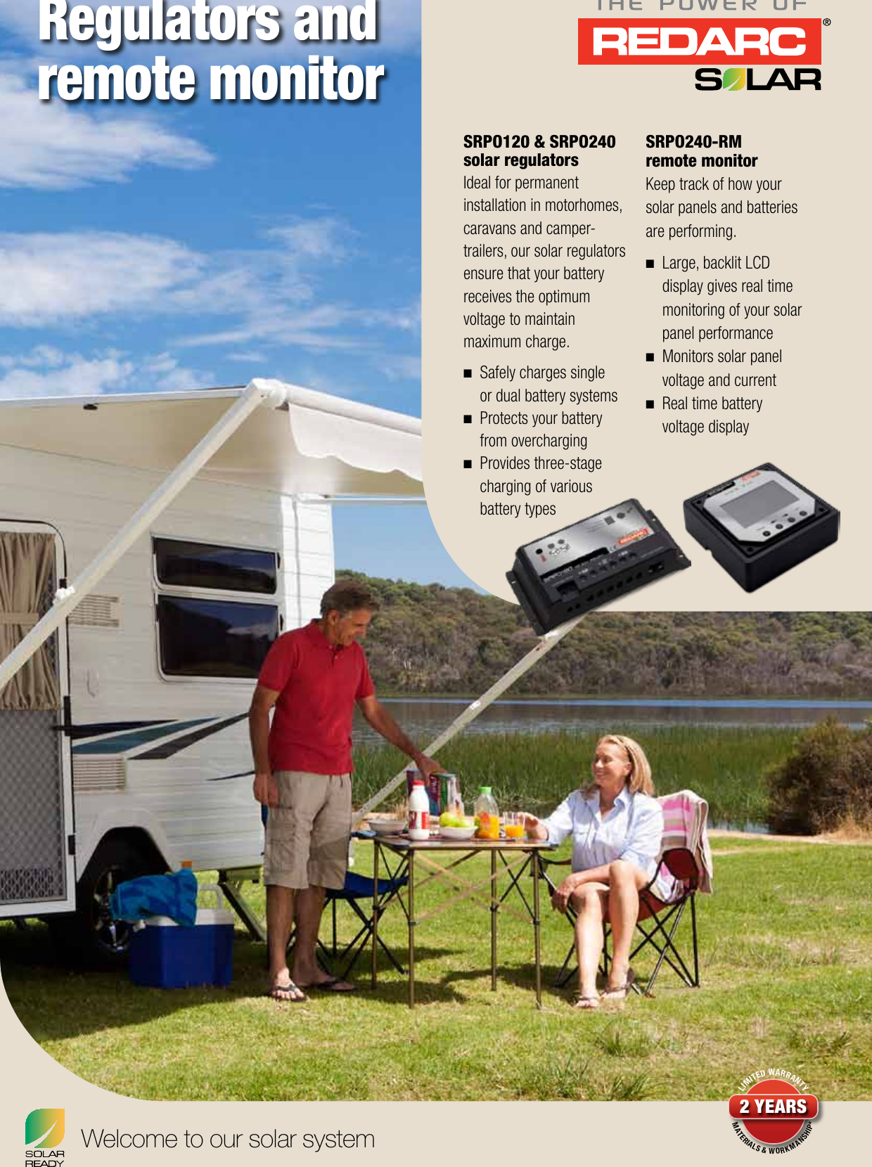 Solar Regulator And Remote Monitor Redarc Brochure SRP Regulators