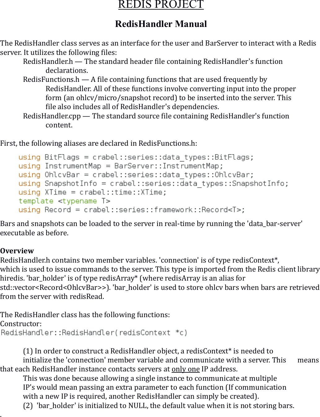 Redis Handler Manual