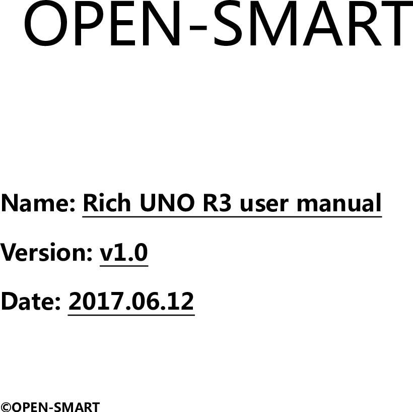 Rich UNO R3 User Manual