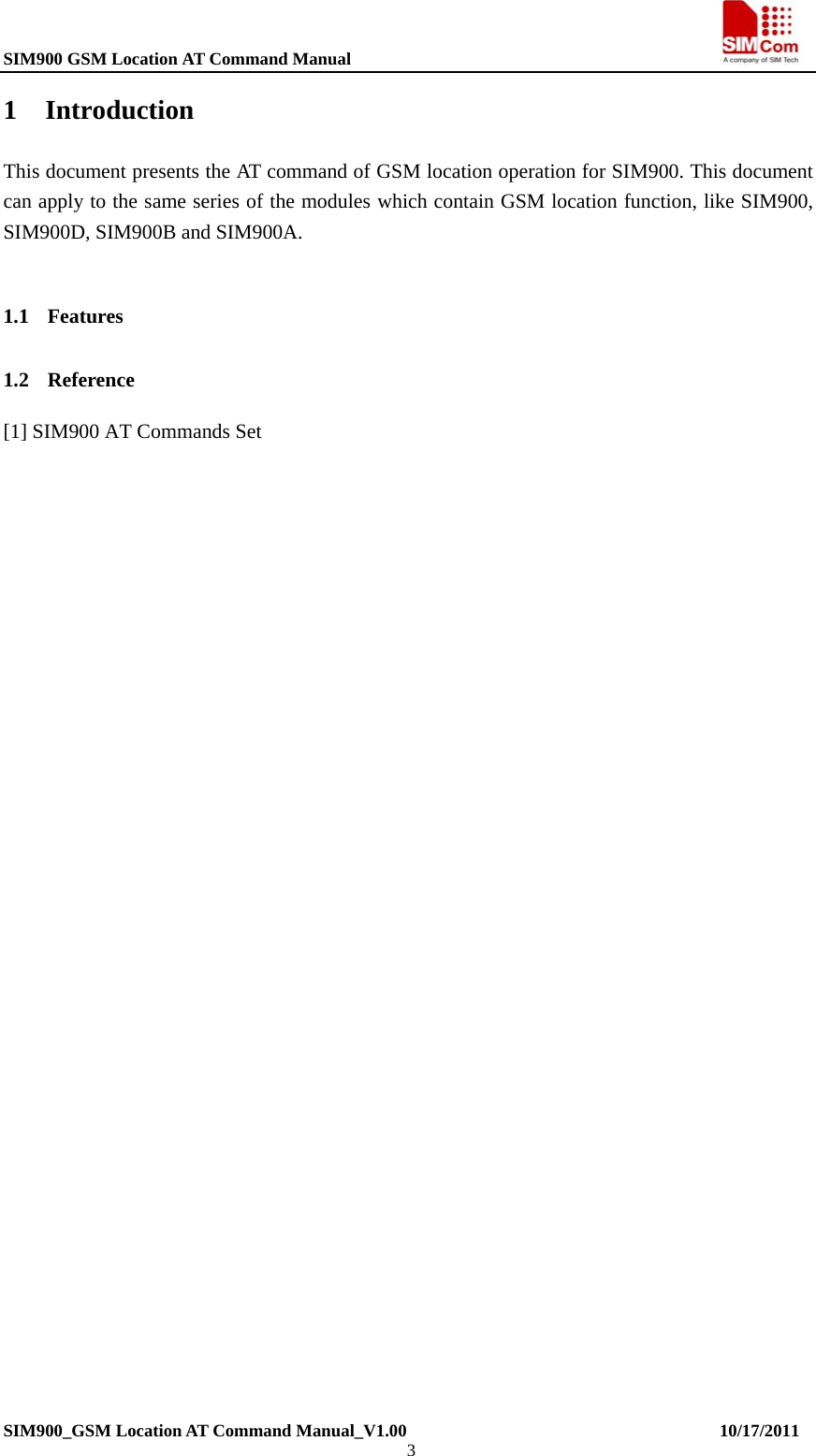 SIM900 GSM Location AT Command Manual V1.00