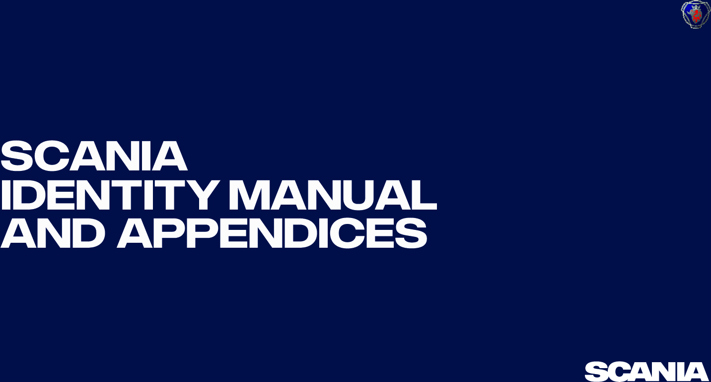 Scania Identity Manual And Appendices 201806