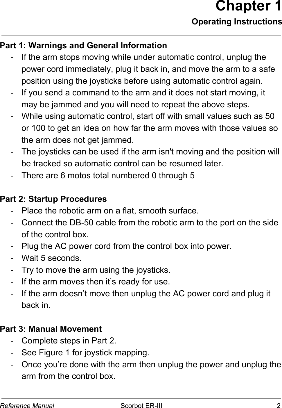Scorbot ER III Manual