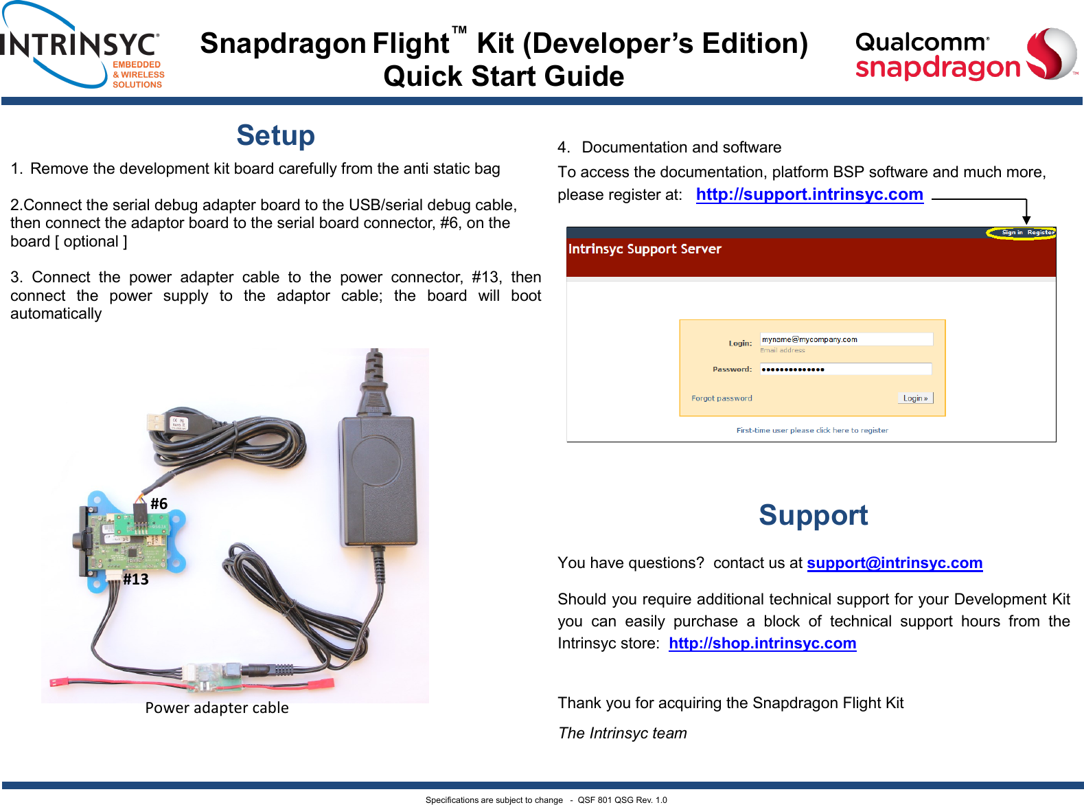 DragonBoard Development Kit Quick Start Guide Snapdragon Flight Dev