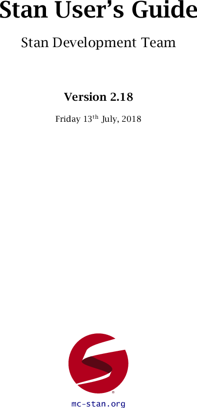 Stan Users Guide