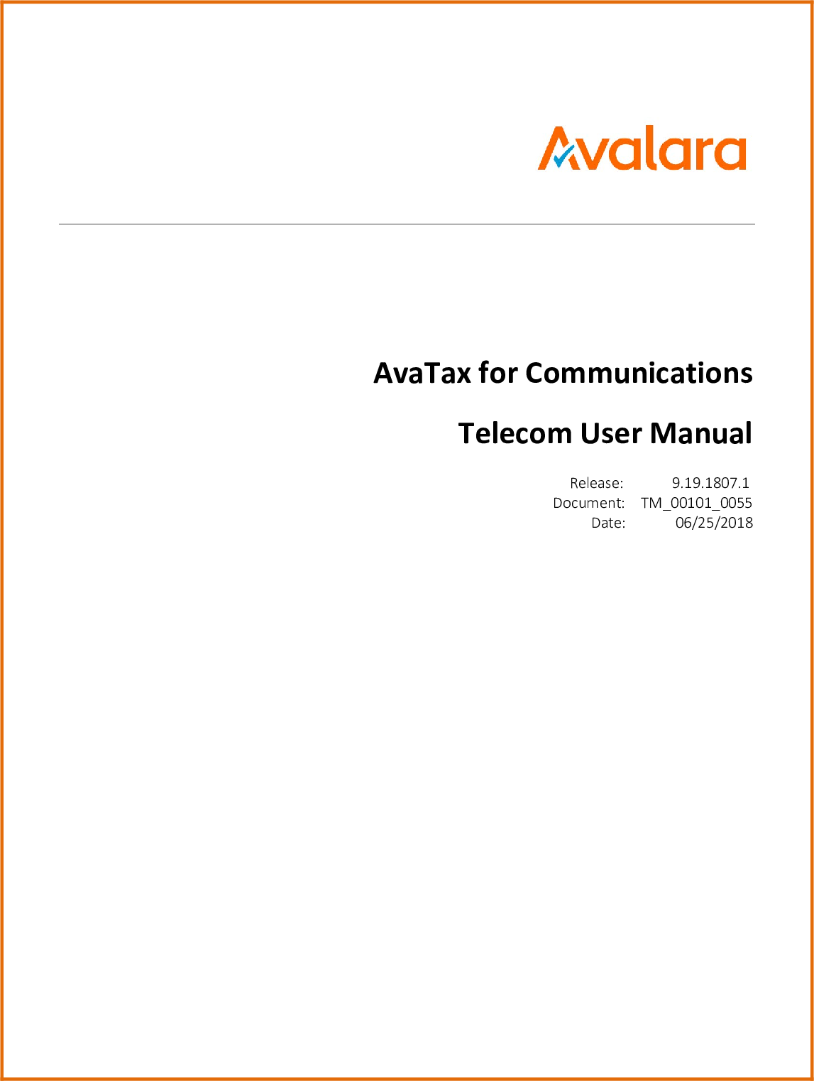 TM 00101 AFC User Manual Telecom
