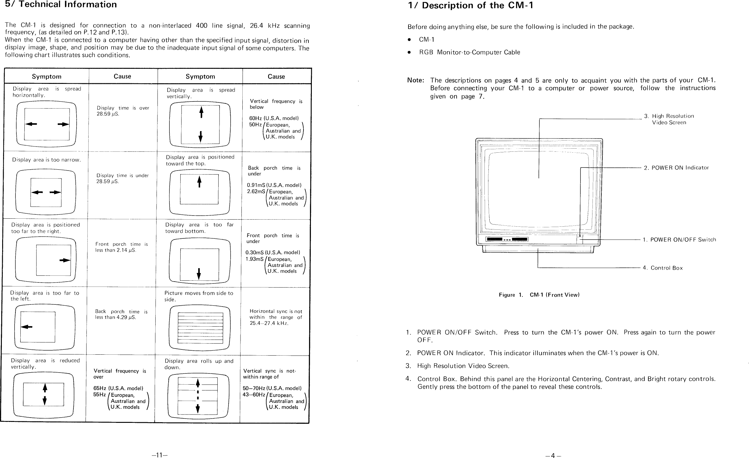 Tandy CM 1 Operation Manual 26 5112
